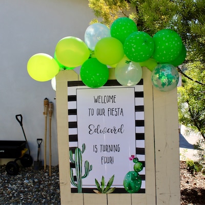 Cactus Welcome Sign, Fiesta Birthday Sign, Cactus Birthday Decorations ...