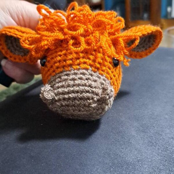 Cow Head Keychain Crochet Pattern; 2 Spot Face Pattern Extension; PDF ...