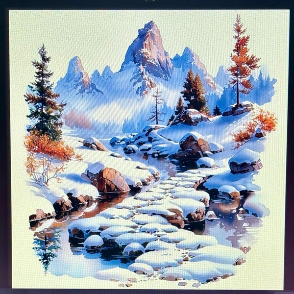 Watercolor Winter Wolf Forest Clipart Bundle JPEG Commercial Printable ...