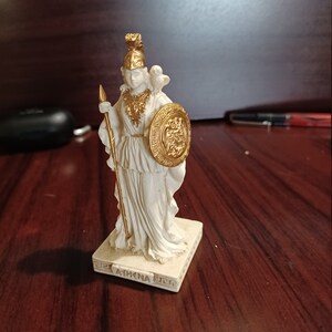 Vintage Athena Mini Statue Small Hand-painted Ancient Greek Goddess ...