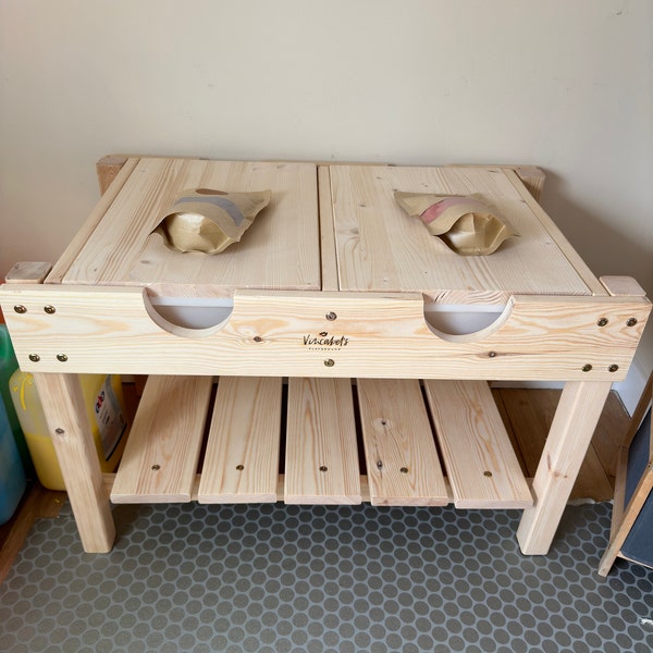 Wooden Sensory Stand | Sensory Table Sensory Bin Water Table Sand Table ...