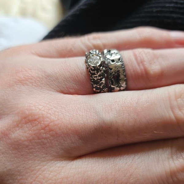 Bronze "cracked" Ring Ver 2. Heavy, Cracked, Chunky Bronze Ring ...