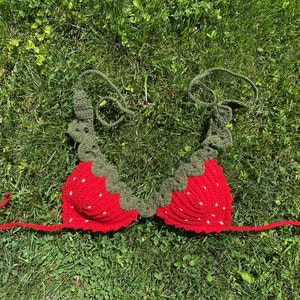 Strawberry Crochet Top PATTERN, Crochet Bralette Pattern Only, Crochet ...