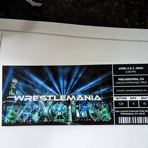 Physical Horizontal Ticket Custom Personalized Laminated Concert Ticket ...