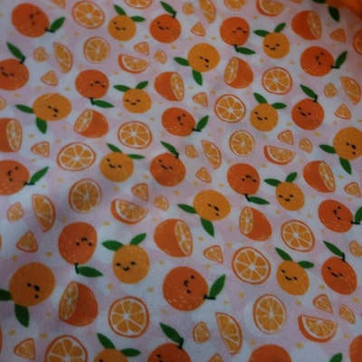 Orange Cutie Fabric / Little Clementine Fabric / Cute Orange Party ...