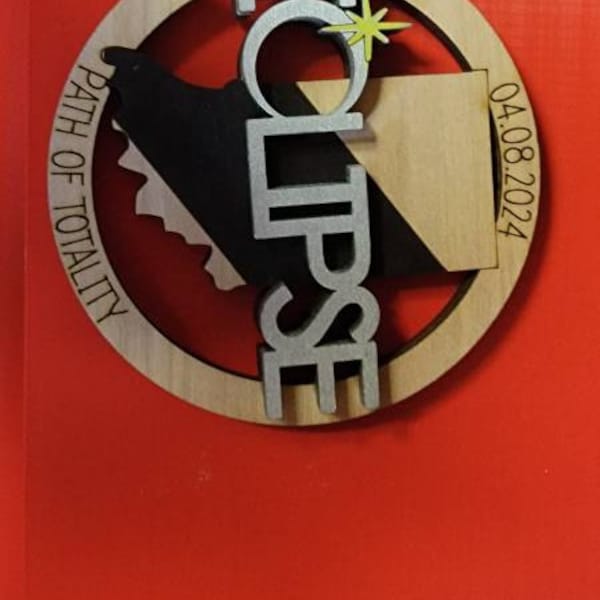 2024 Eclipse Keepsake, State Magnet or Ornament, Path of Totality - Etsy