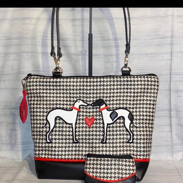 Italian Greyhound Purse, Whippet Purse Appliqued Greyhound/whippet ...