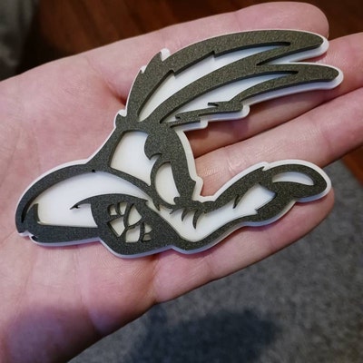 Car Fender Emblems/badges Black ANGRY COYOTE W/ Red Eyes and Number ...