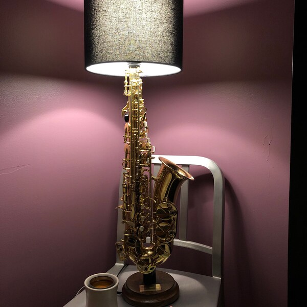 Handmade Alto Saxophone Lamps: Gold, Silver, Black, White, Satin Finish ...