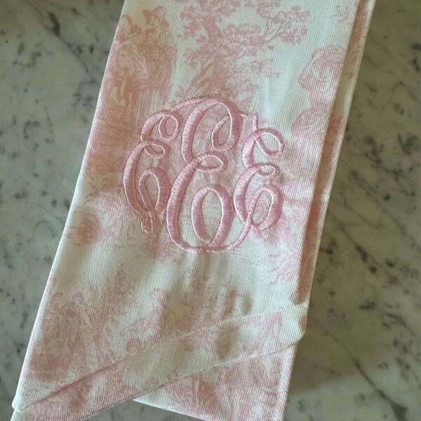 9 Colors- Monogrammed Newborn Baby Pink Toile Bow Sash, Maternity Photo ...