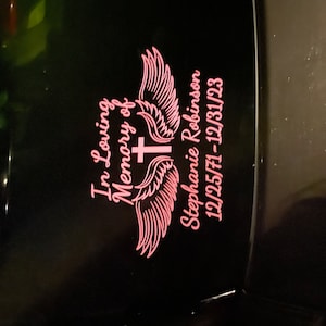 In Loving Memory Sticker Decal Custom Memorial Decal Personalized ...