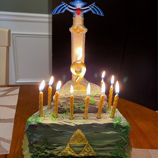 Legend of Zelda Master Sword Cake Topper, 3D Printed Collectible - Etsy