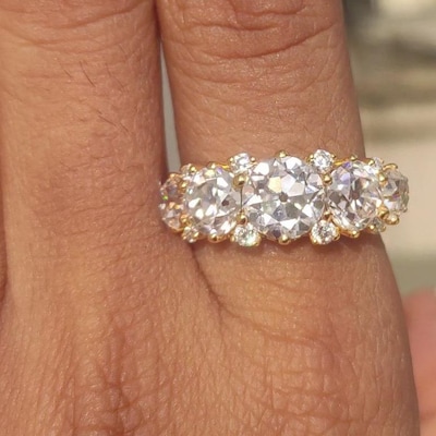 Square Halo Wedding Ring Guard ,moissanite Diamond Solitaire Engagement ...