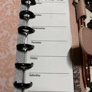 Editable Skinny Mini Bright Rainbow Undated, Horizontal Weekly Planner ...