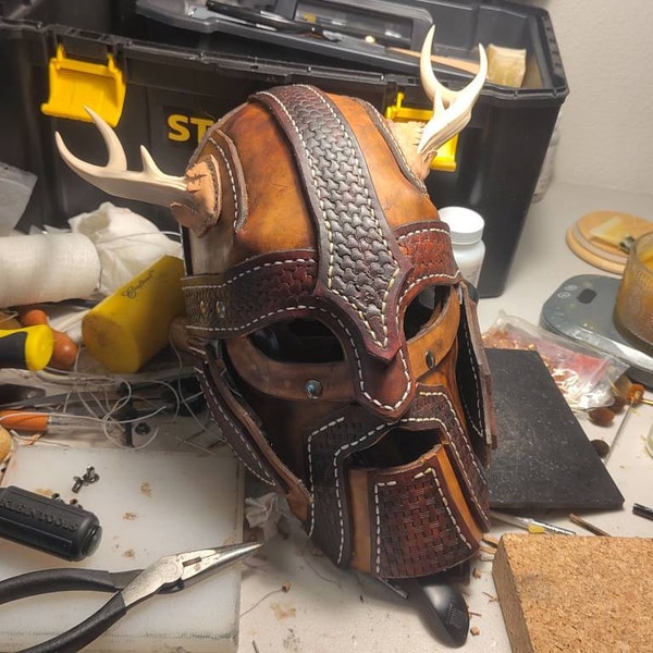 Digital LARP Leather Viking Helmet PATTERN - Viking Set - Etsy