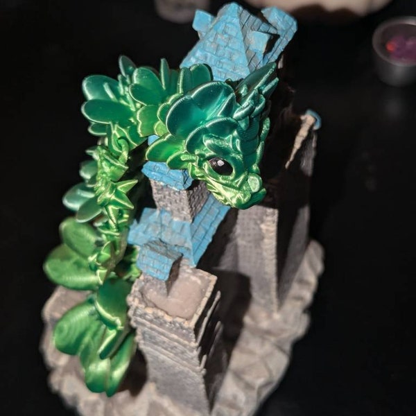 3D Printed Baby Lucky Clover Dragon, Toy, Articulated Figurine, Toddler ...