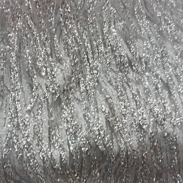 Silver Glitter Mesh Fabric With Glitter Edge 60” - Etsy
