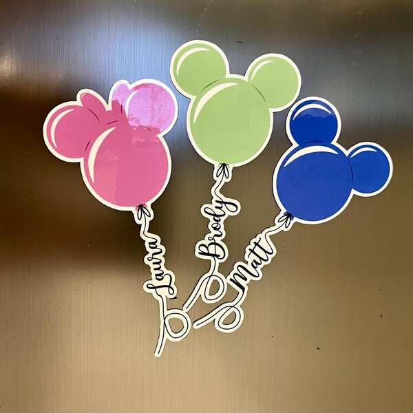 Personalised Mickey Balloon Cruise Door Magnet | Disney Cruise Magnets ...