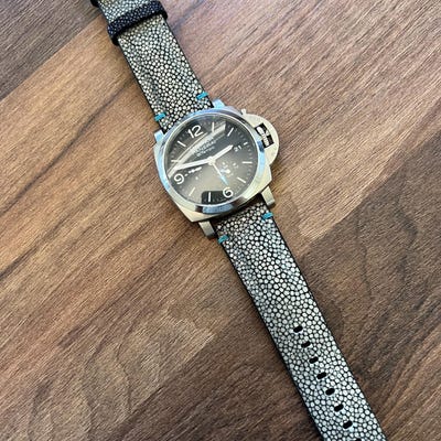 Shell Cordovan Leather Strap, Black Watch Band, Vintage Watch Band ...