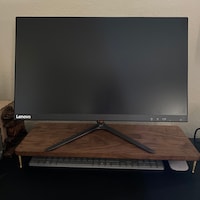 Walnut Wooden Monitor Stand / Laptop Stand With Brass Details (with 4 ...