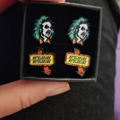 Terrifying Clown Large Earrings With Stainless Stud Posts, French Hooks ...