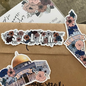 Insha'allah Floral Die Cut Sticker Laptop Sticker | Etsy