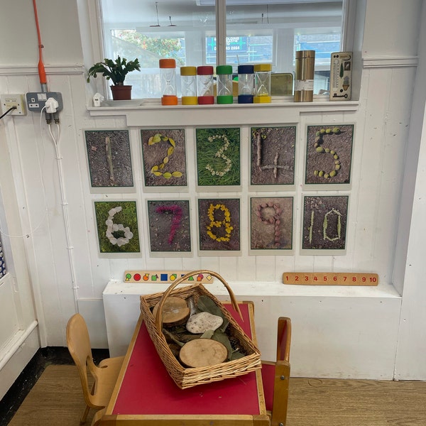 Nature Number Cards 0-10 Printable EYFS Resource Montesssori Reggio ...