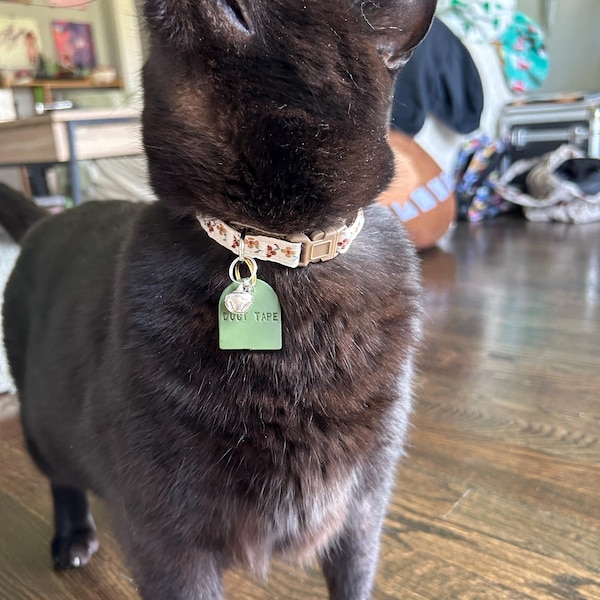 Dog Tag, Leather Tag, Silent ID Tag, Personalized Dog Tag, Small Dog ...