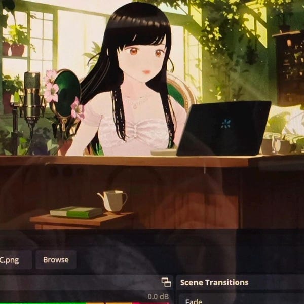 Plant Room Vtuber Stream Animated Background: Desk, Chair, Mic - Etsy