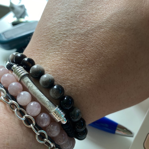 Sand Capsule Bracelet | Beach Sand Bracelet | Hair Locket | Cremation ...