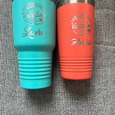 Personalized Vacation Tumbler, Family Vacation Cups, Beach Vacation ...