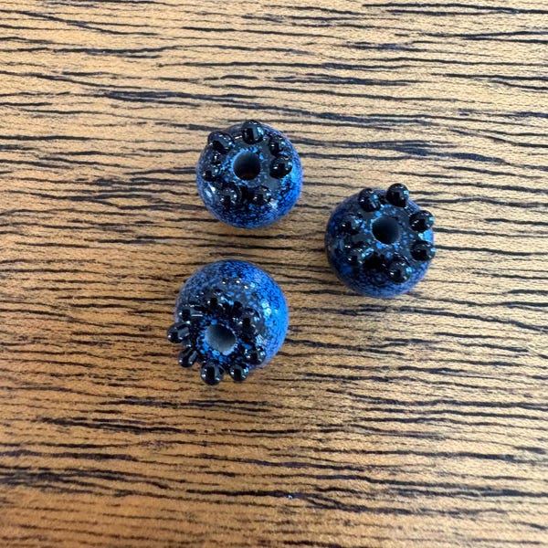 THE MAGIC LIGHT Roses Glass Beads, 12mm Special Formula Dichroic Glass ...