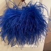 Red Ostrich Feather Handbag - Etsy