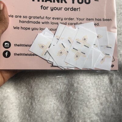 Custom White Fabric Clothing Labels Product Tags Handmade Items ...