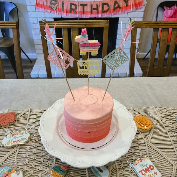 Fiesta Cake Topper | Custom Pinata Cake Topper | First Fiesta Birthday ...