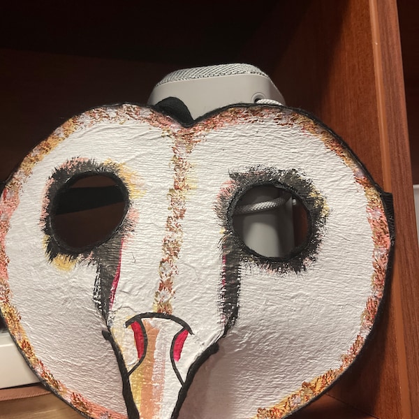 Barn Owl Masks for Halloween Costume, Creepy Adult Masquerade, Animal ...