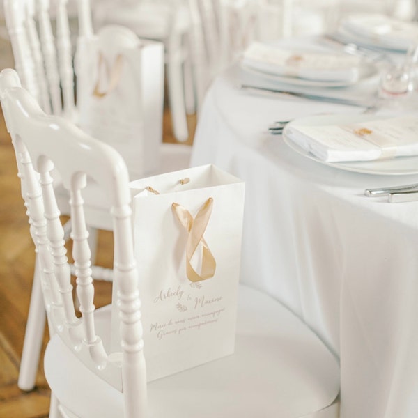 50 Extra Small Luxury Metallic Paper Bags .hand Made.satin Ribbon ...