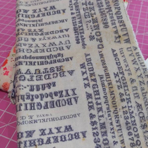 Tim Holtz, Eclectic Elements, Typography, Text Fabric, Free Spirit ...