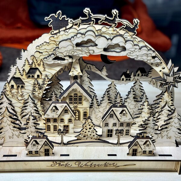 Christmas Arch - Laser Cutting File With Assembly Instruction in Vector ...