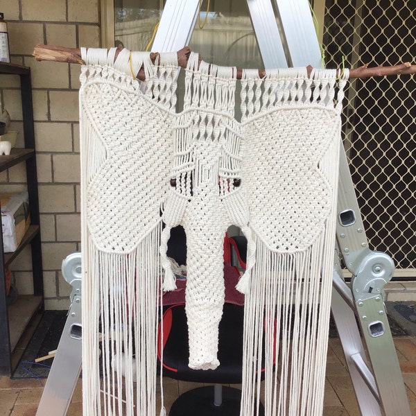 Macrame Pattern I Macrame Elephant PDF Pattern, Nursery Decor, Macrame ...