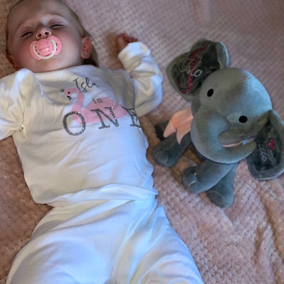 Personalised 1st Birthday Pyjamas, Baby Girl Pjs, Swan Theme, First ...