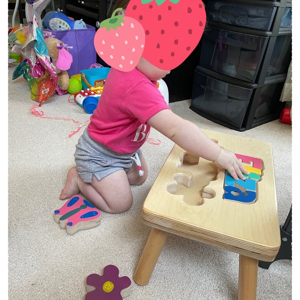 Personalized Wooden Flower Step Stool - Etsy