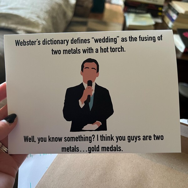 The Office - Funny Wedding Card - Gold Medals - Etsy