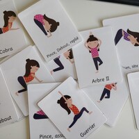 KIDS YOGA 16 Montessori Cards Flash Cards Nomenclature Flashcards ...