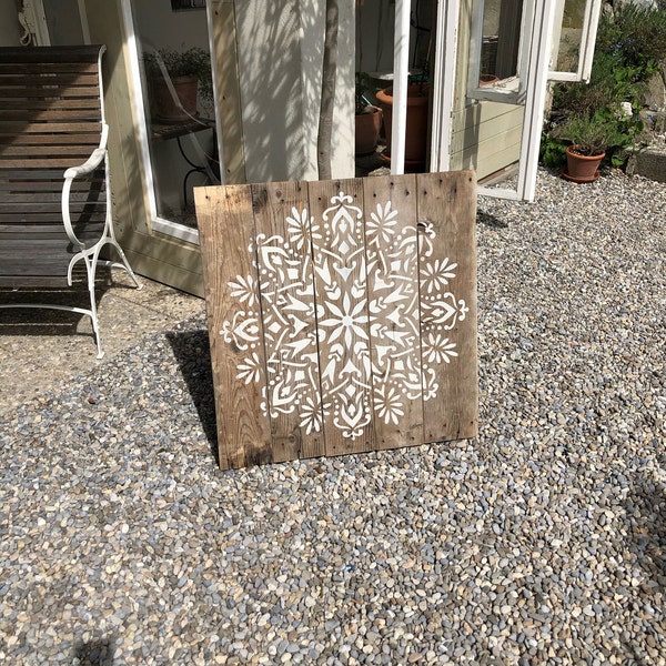 Boho Mandala Stencil - Reusable Stencil for Painting Walls, Floor and ...