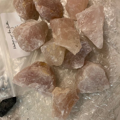 Madagascar Rose Quartz Rough Natural Stones: Choose Ounces or Lb Bulk ...