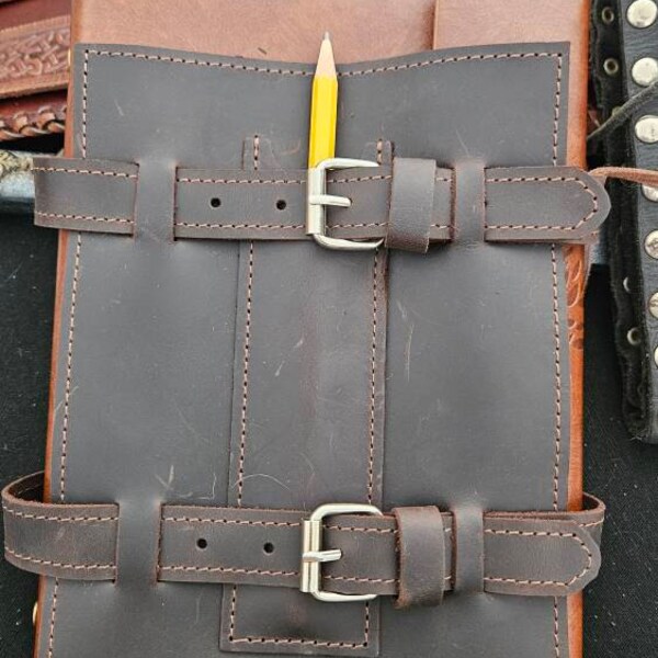 Leather Belt Book Holder, Leather Book Carrier, Waist Book Holster ...
