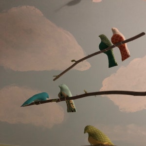 Custom Bird Mobile Choose Your Colors Baby Crib Mobile Bird Nursery ...