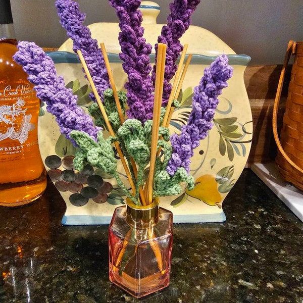 Crochet Lavender English Pattern (video), Amigurumi Lavender Flower ...