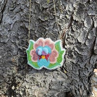 Downloadable Floral Strawberry Beading Template for Indigenous Beadwork ...